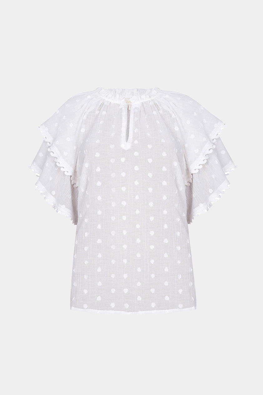 Wave Blouse White – Sass & Edge